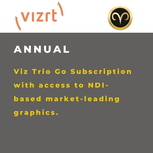 Vizrt - Viz Trio Go Subscription — Aries Pro - Videolink